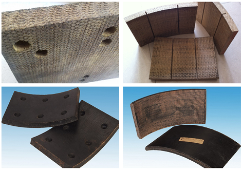 Molded Friction Brake Block Rubber Based Custom With Holes