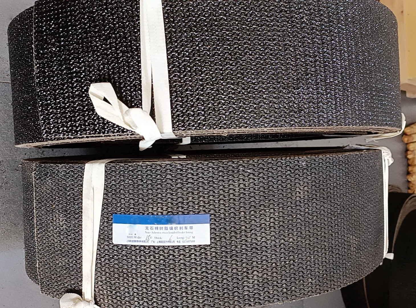 Non Asbestos Woven Brake Roll Lining in Black Color Non Asbstos Brake ...